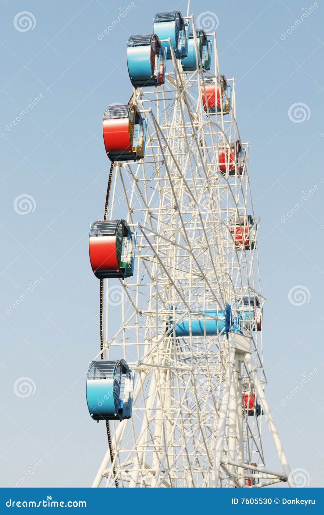 The Colorful Ferris Wheel in Blue Sky Stock Photo - Image of colorful ...
