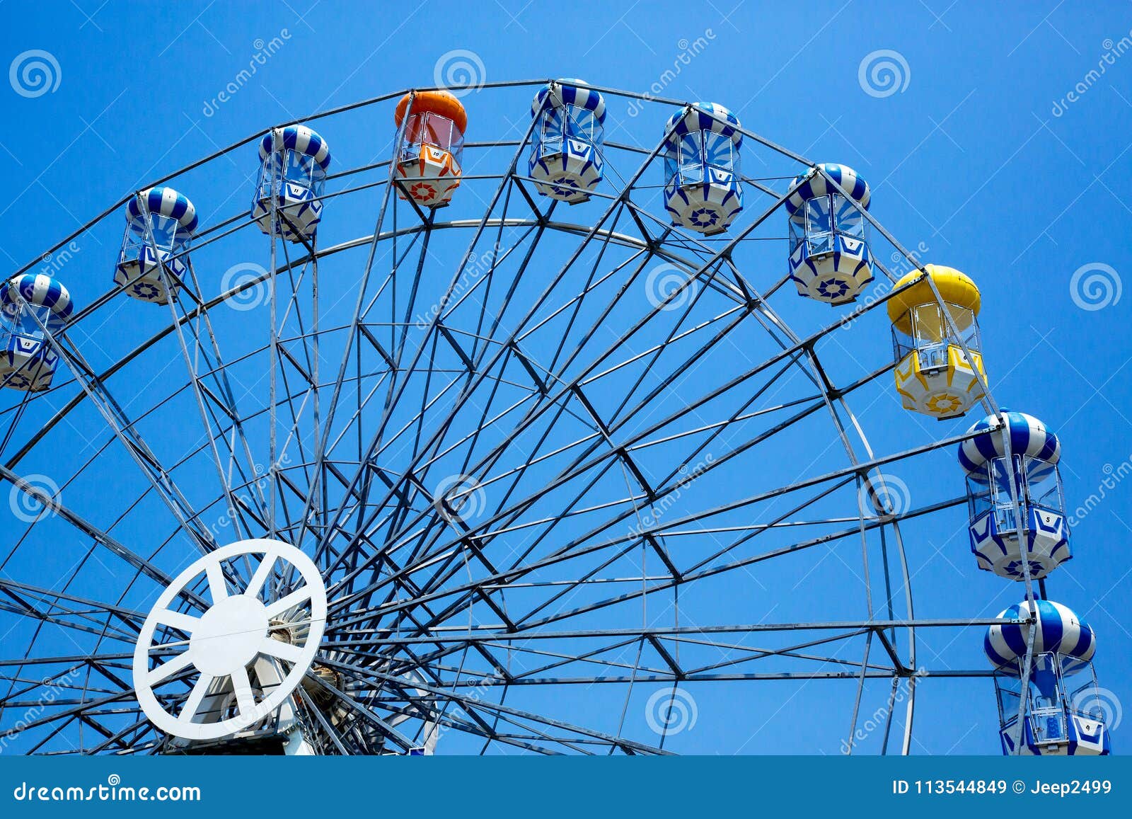 The colorful Ferris wheel. stock image. Image of round - 113544849