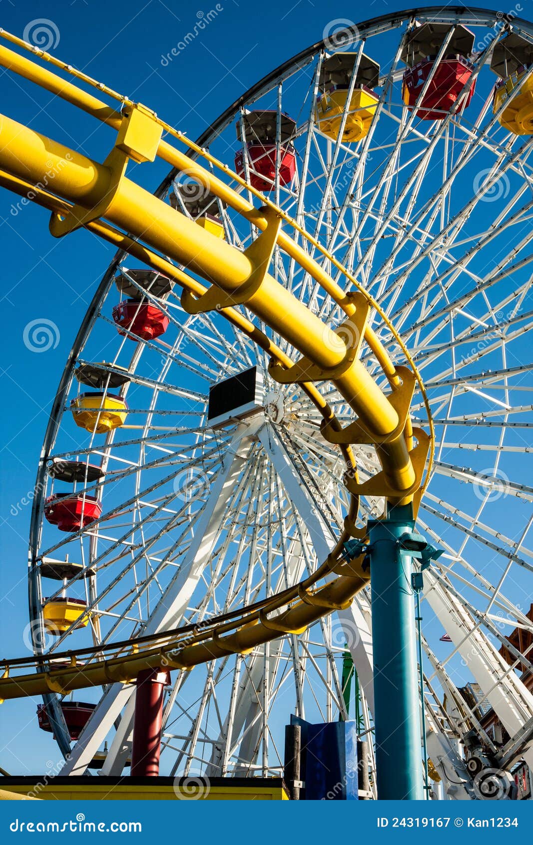 Colorful ferris wheels stock image. Image of kids, excitement - 24319167