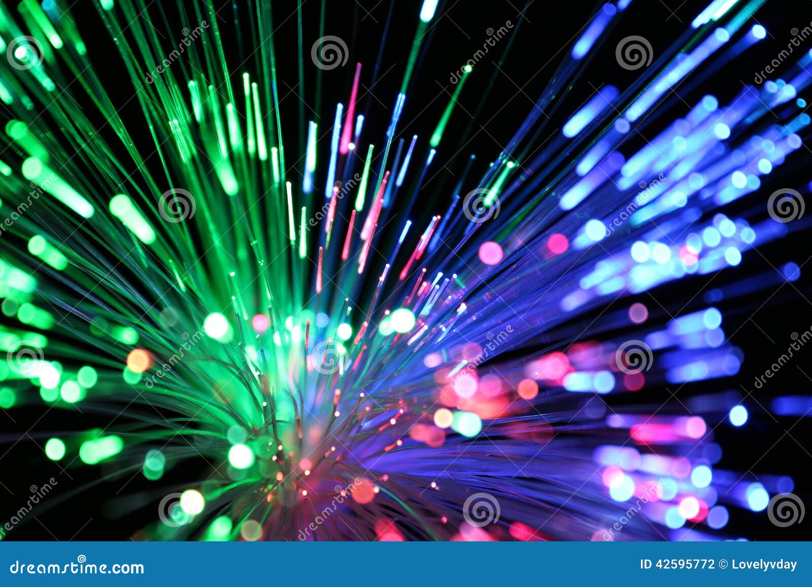Colorful Fiber Optical Network Cable. Stock Photo - Image of ...