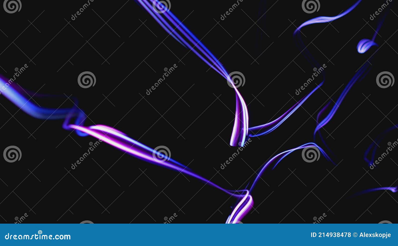 Colorful Fiber Strings Motion Background 3d Illustration Stock ...