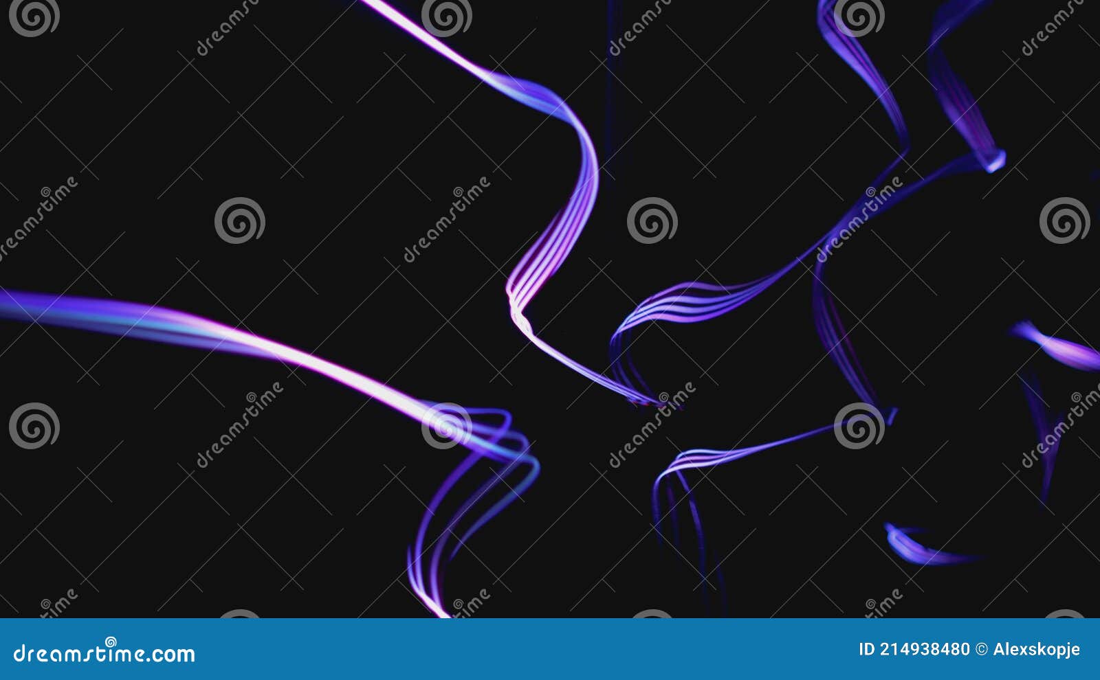Colorful Fiber Strings Motion Background 3d Illustration Stock ...