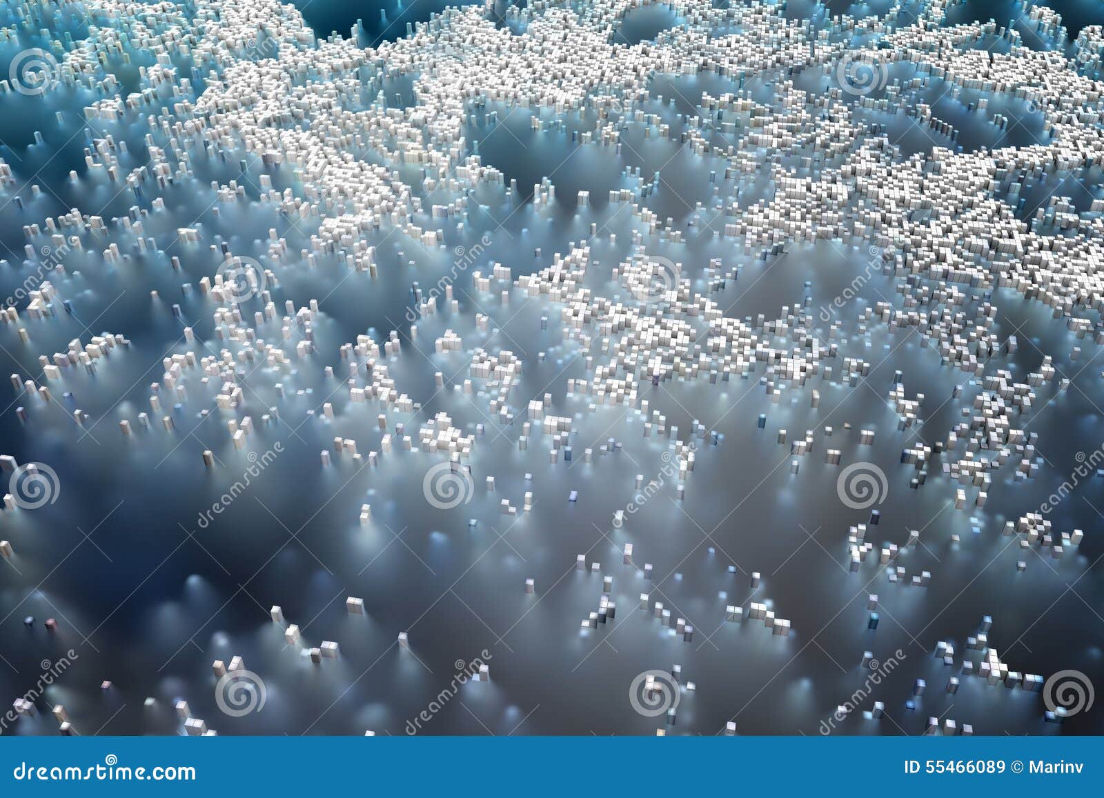 Colorful Field of Cube Columns that Make Up the Abstract Entity Stock ...