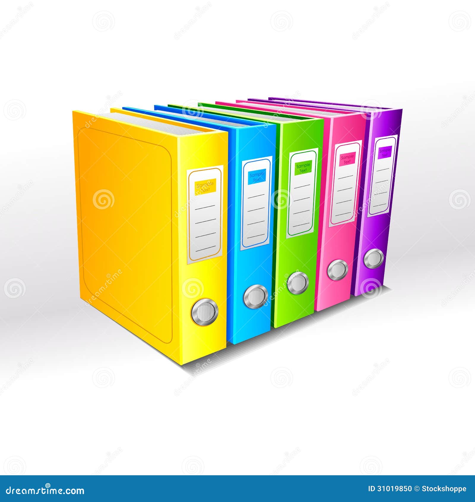 Colorful File stock vector. Illustration of binder, document - 31019850