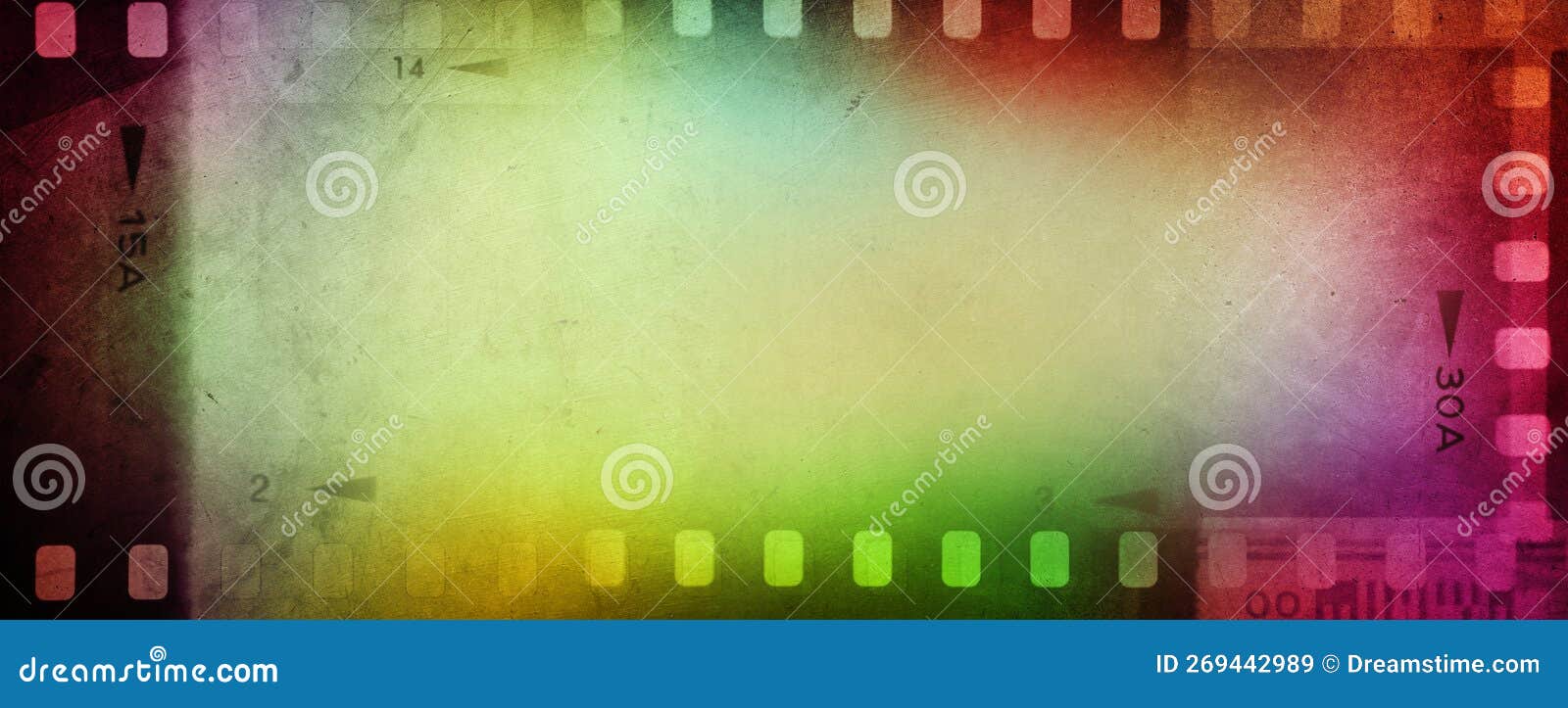 Colorful Film Frames Background Stock Image - Image of filmstrip ...