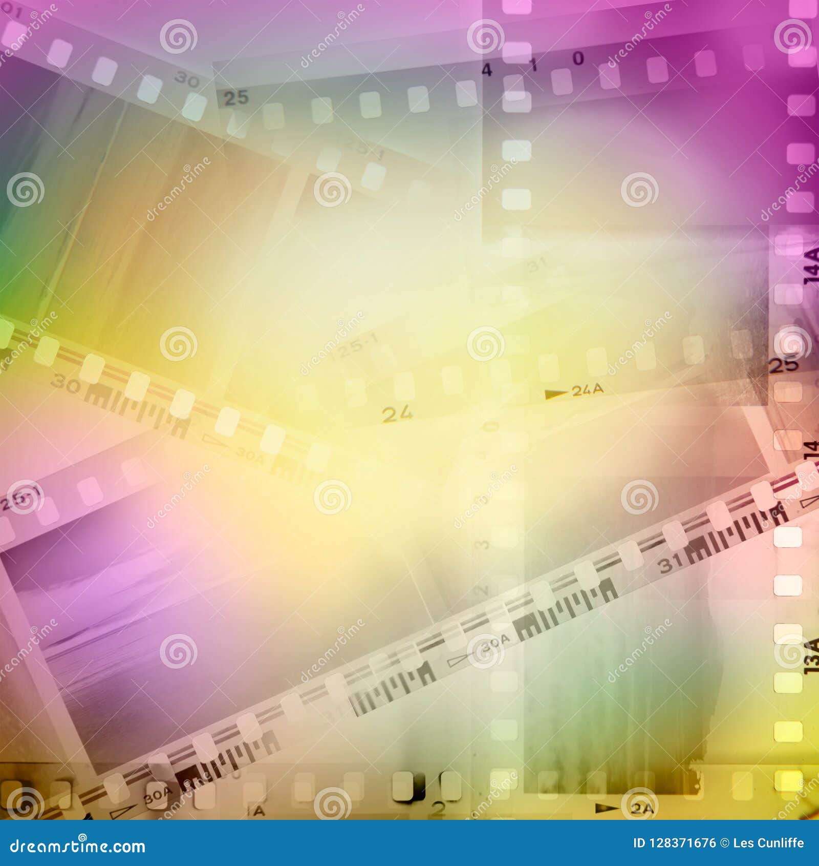 Colorful film frames stock photo. Image of negative - 128371676