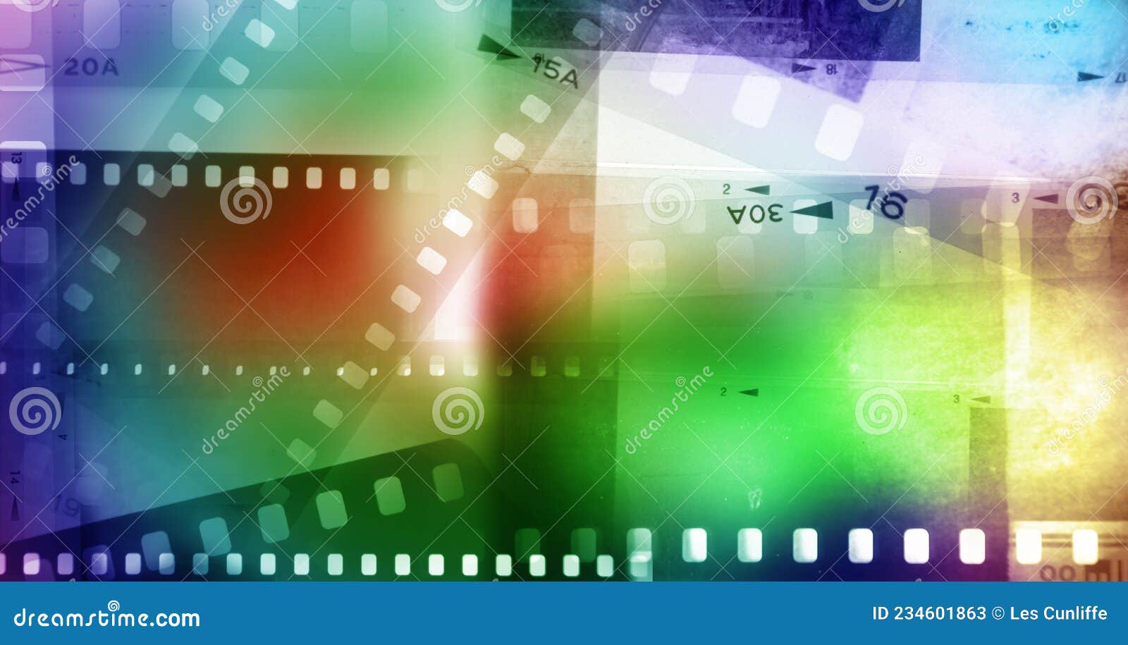 Colorful film frames stock image. Image of frame, cinema - 234601863