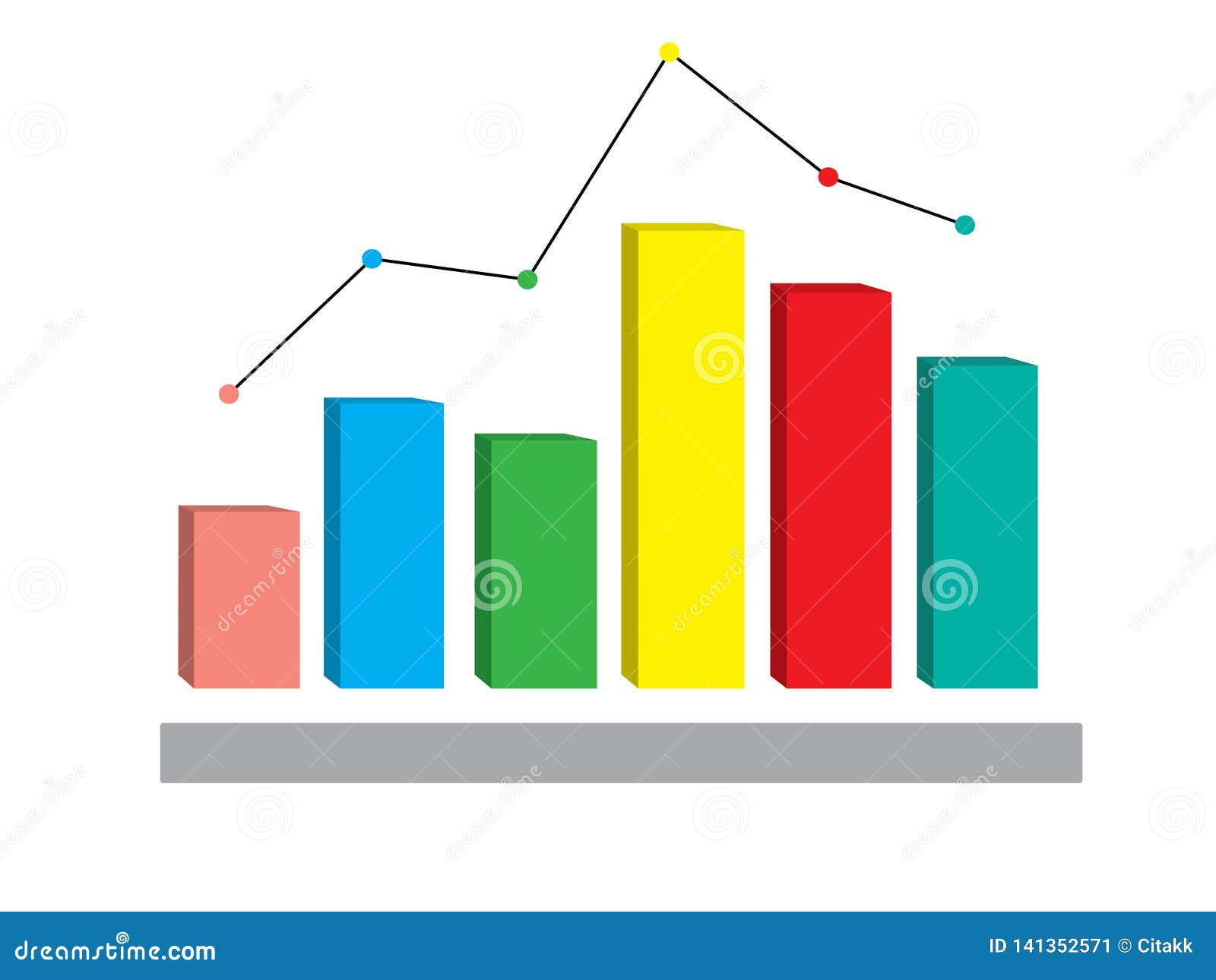 Colorful finance graphic stock vector. Illustration of graphic - 141352571
