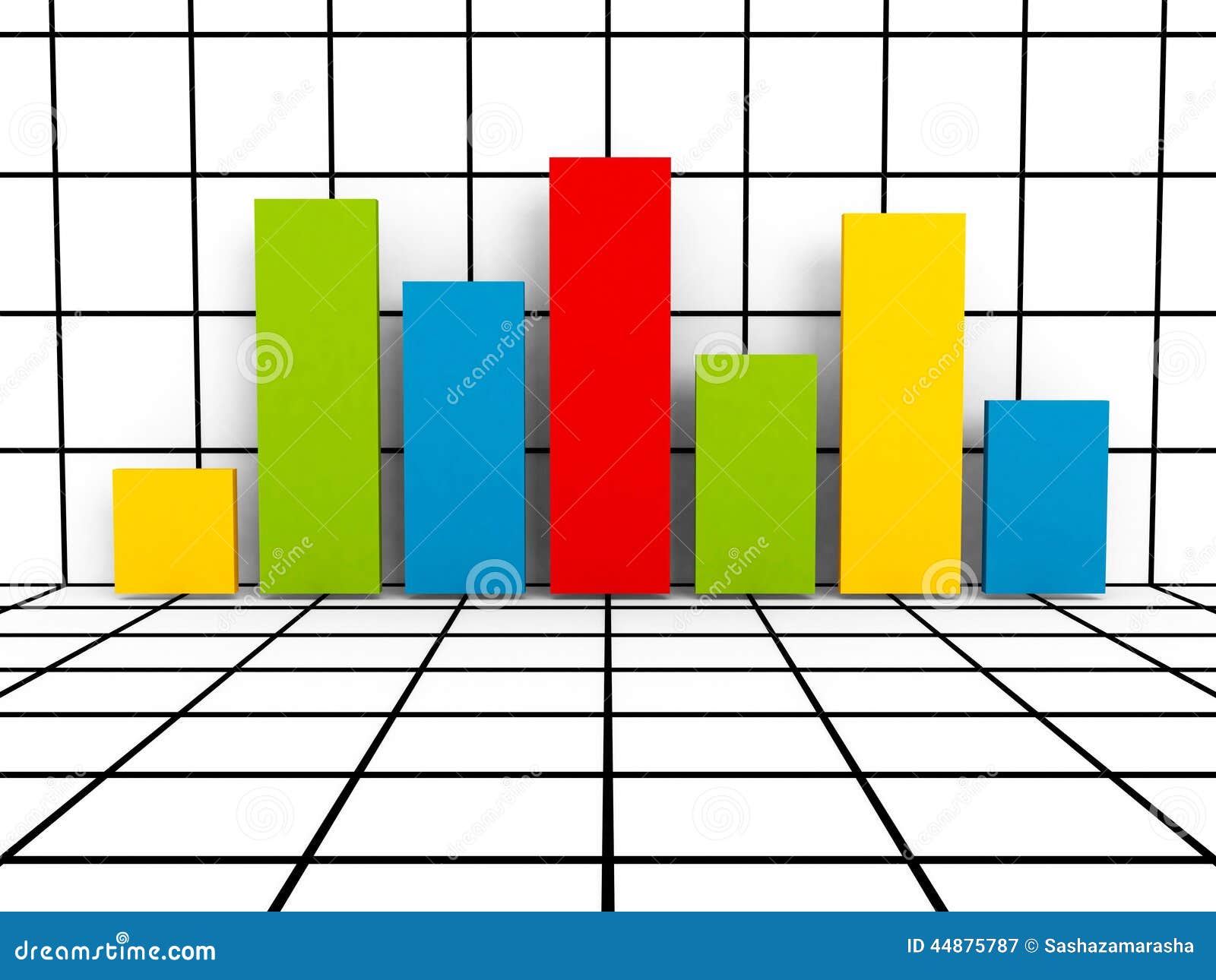 Colorful Financial Bar Chart Diagram Stock Illustration - Illustration ...