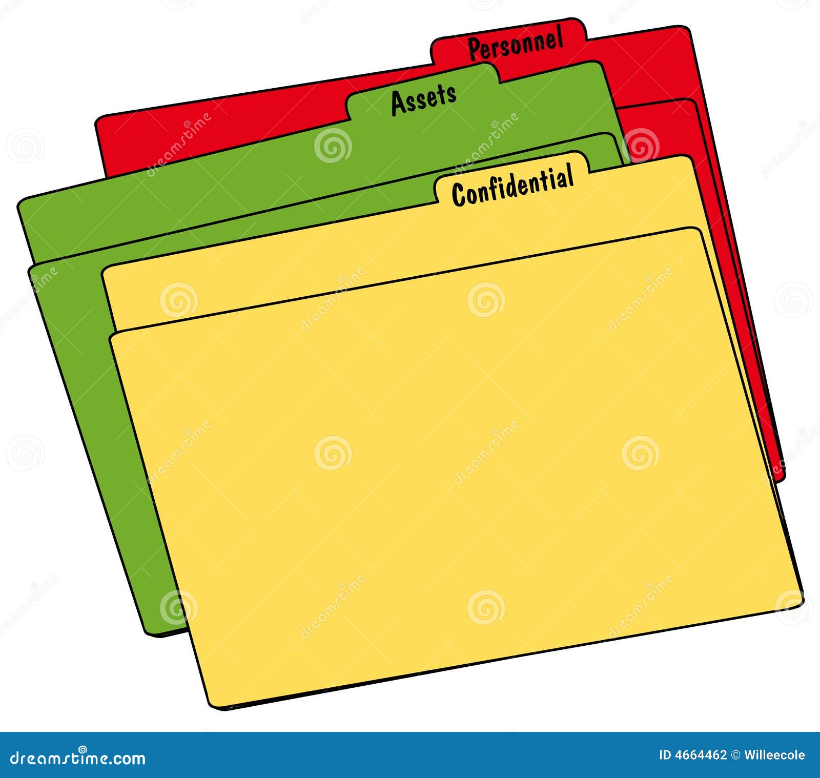 Set Of Folders Cartoon Vector | CartoonDealer.com #46388559