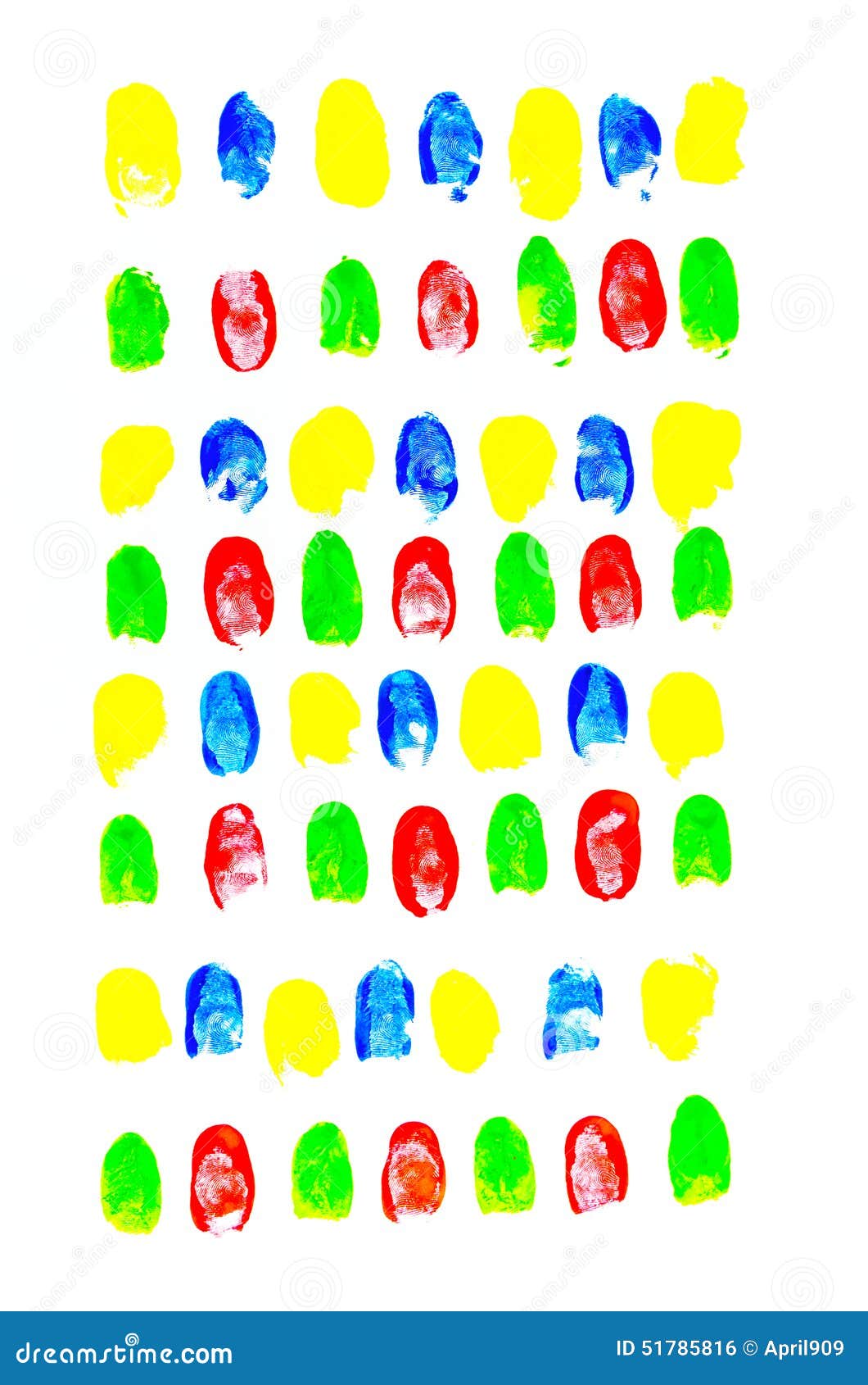 Colorful Fingerprints Horizontal Seamless Pattern Vector Illustration ...