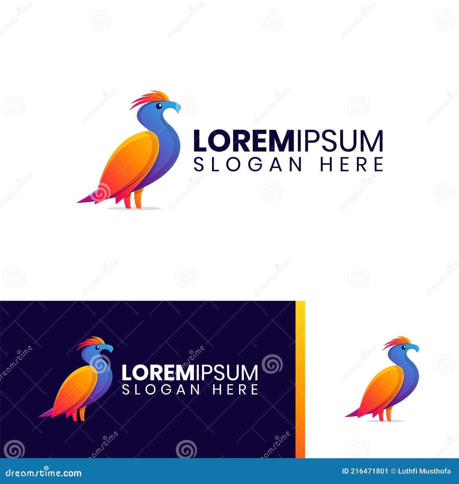 Colorful Fire Bird Logo Design Stock Vector - Illustration of logo ...