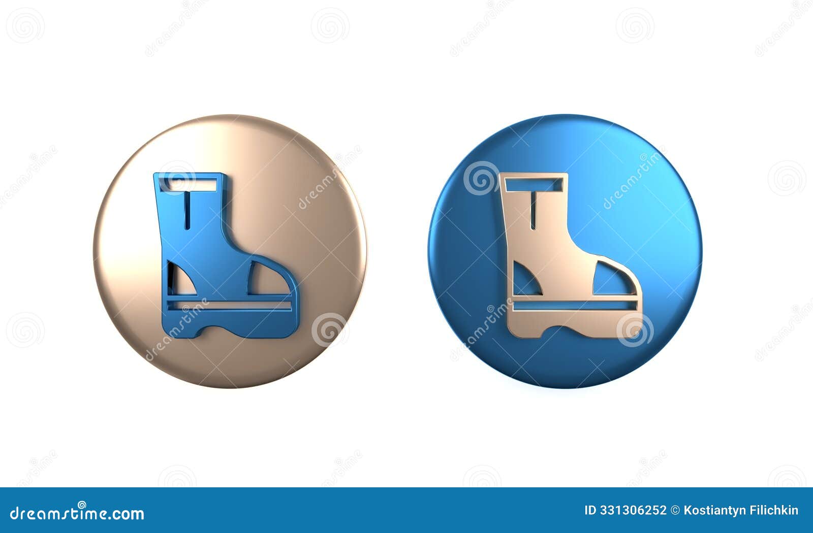 Colorful Fire Boots Icon Isolated on White Background. Circle Button ...