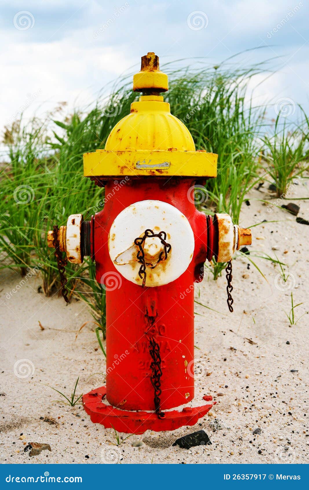 Colorful Fire Hydrant on the Beach Stock Image - Image of flammable ...