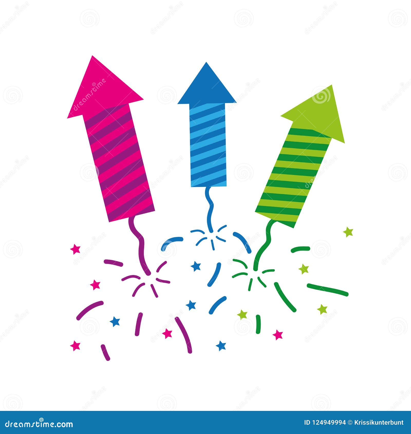 Colorful Firecracker For Diwali Holiday Fun Vector Illustration ...