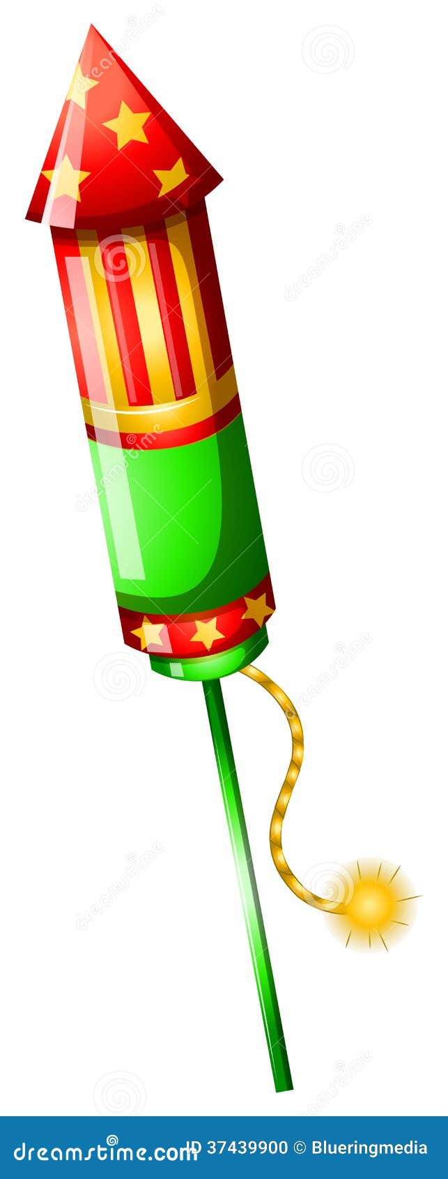 A colorful firecracker stock vector. Illustration of loud - 37439900