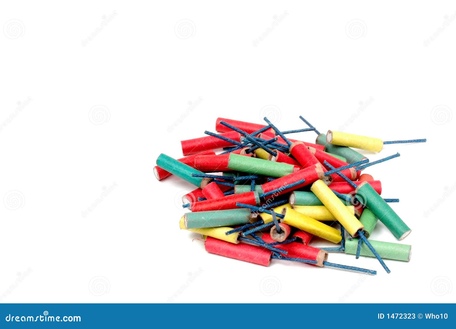 Colorful Firecrackers Isolated Stock Image - Image of green, july: 1472323