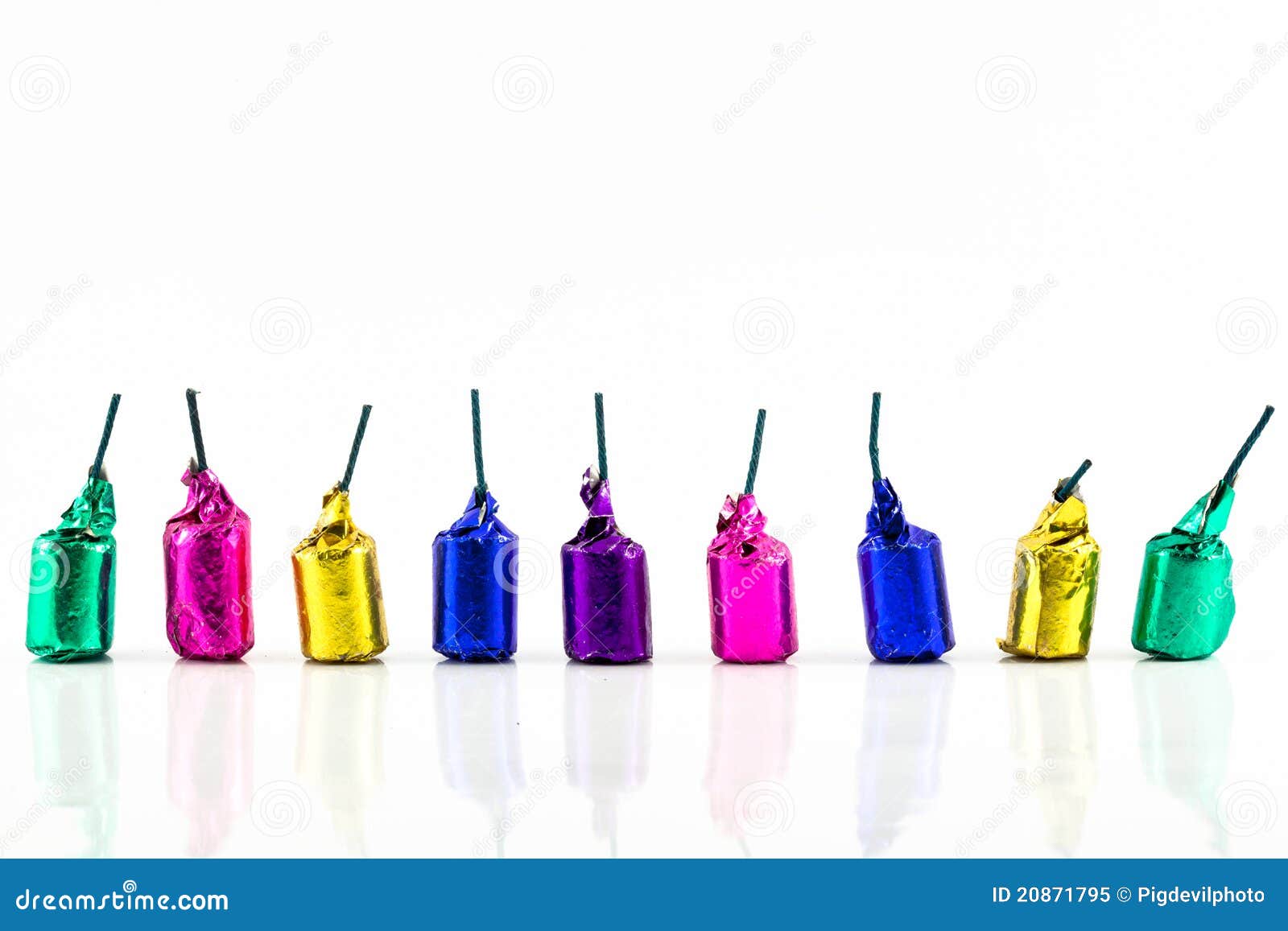 Colorful Firecrackers Isolated Stock Image - Image of fire, copyspace ...