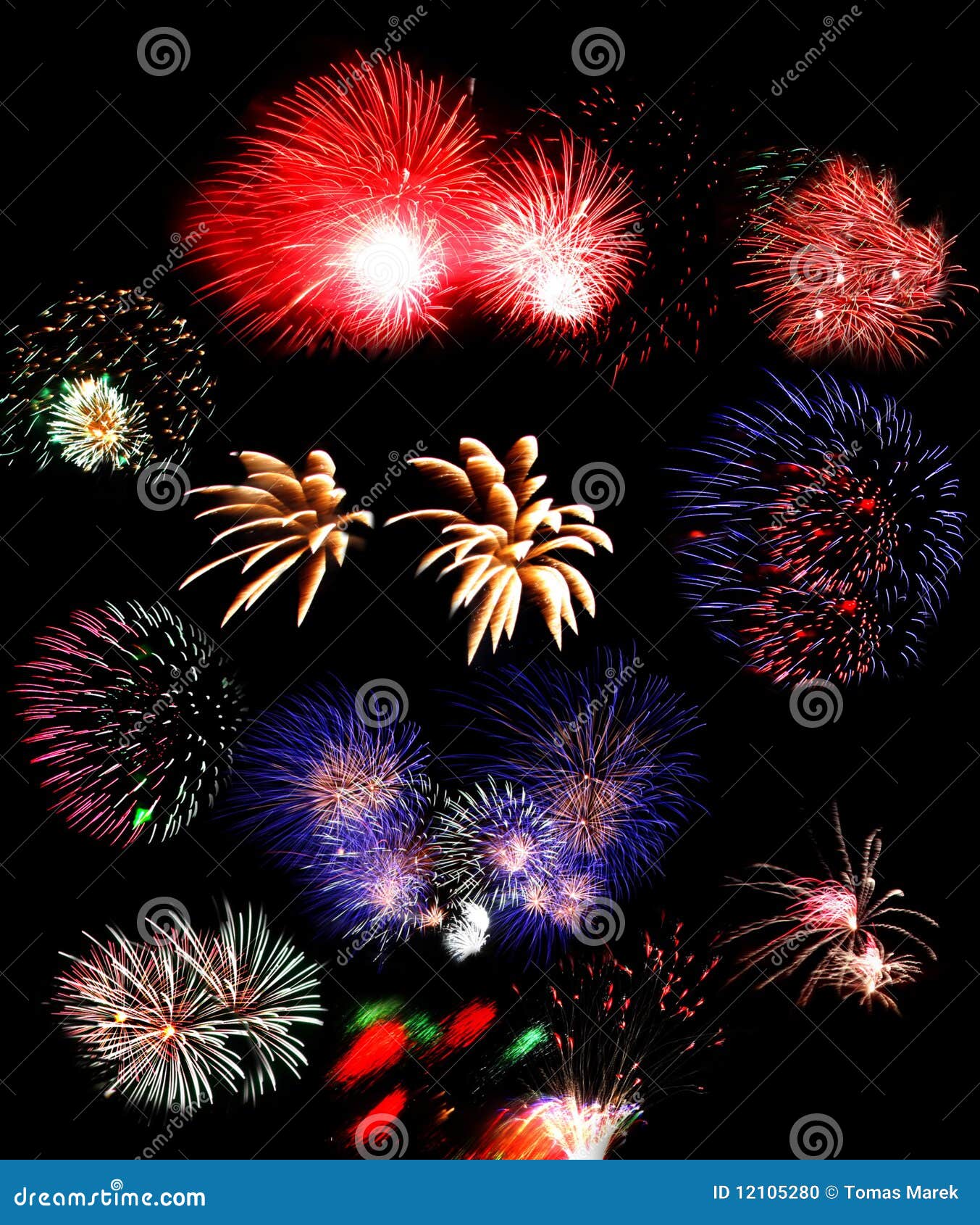 Colorful firework stock photo. Image of burst, firecracker - 12105280