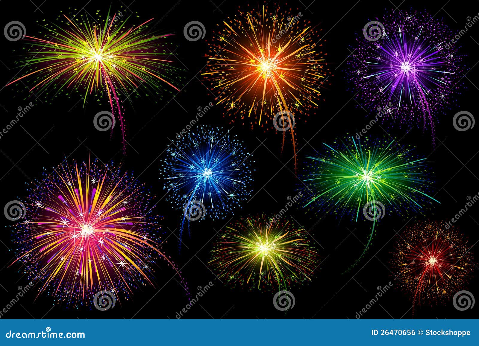 Colorful Firework Stock Illustrations – 21,799 Colorful Firework Stock ...