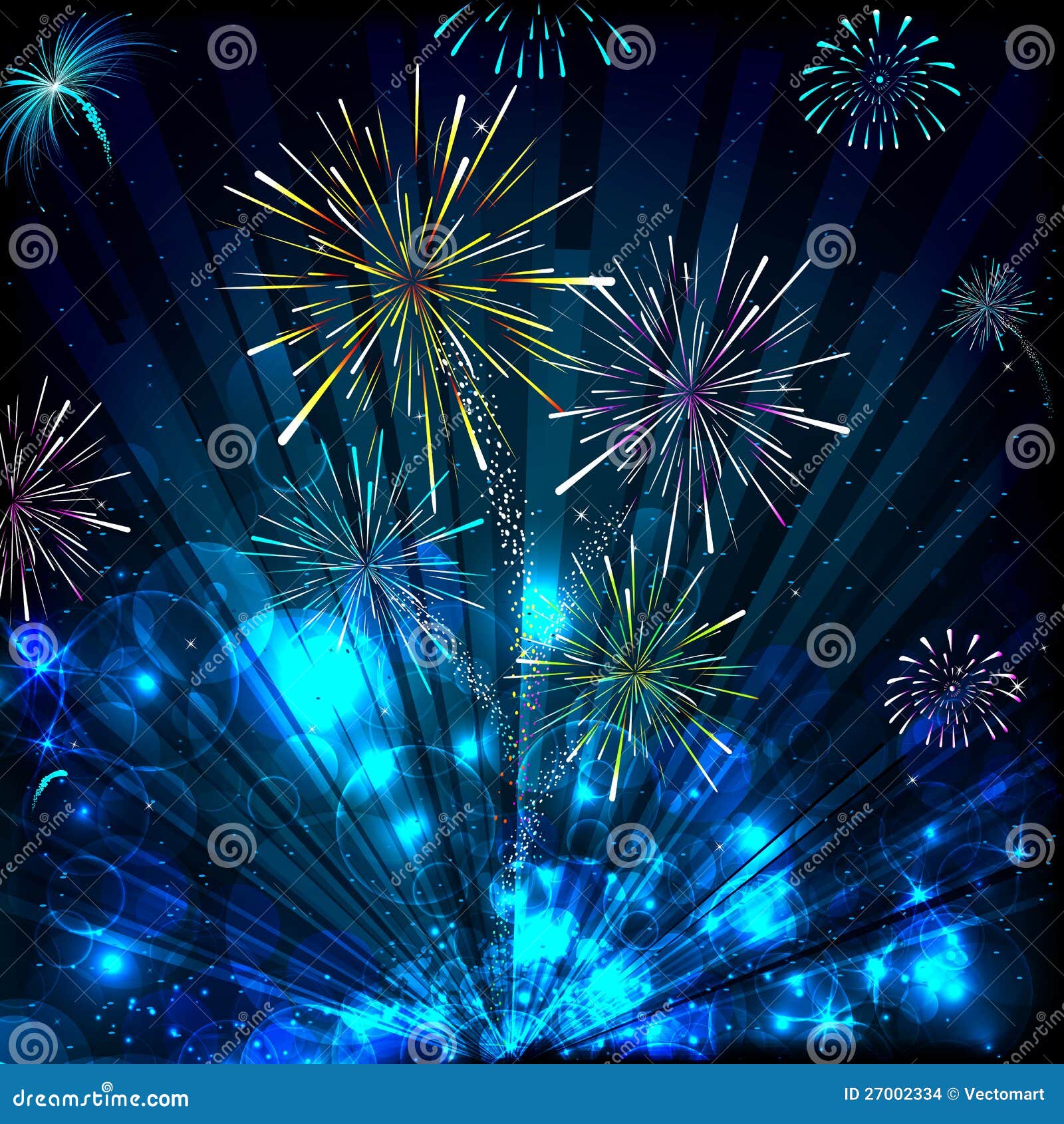 Colorful Firework stock vector. Illustration of night - 27002334