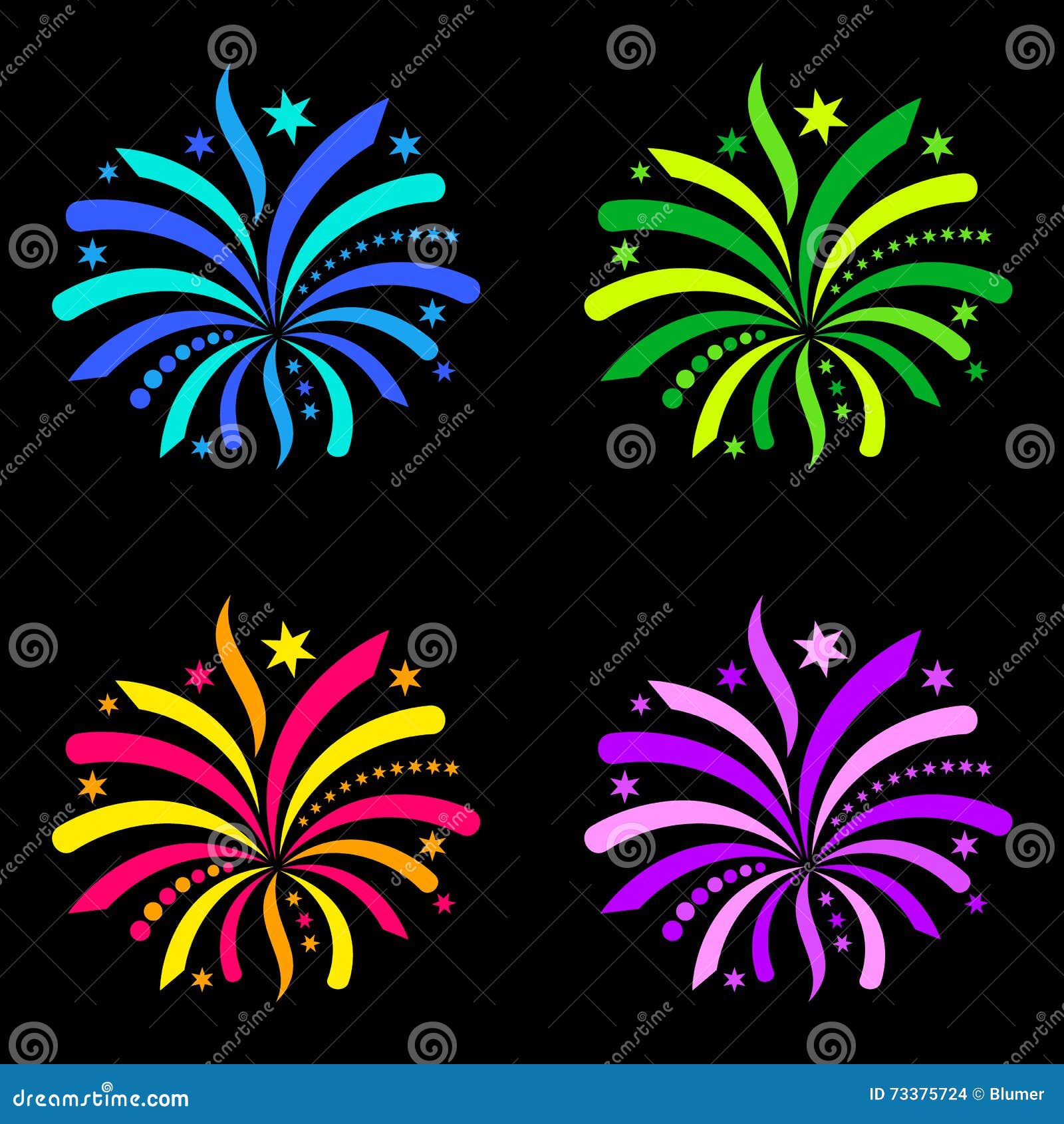 Firework Design Elements Stock Illustrations – 7,860 Firework Design ...