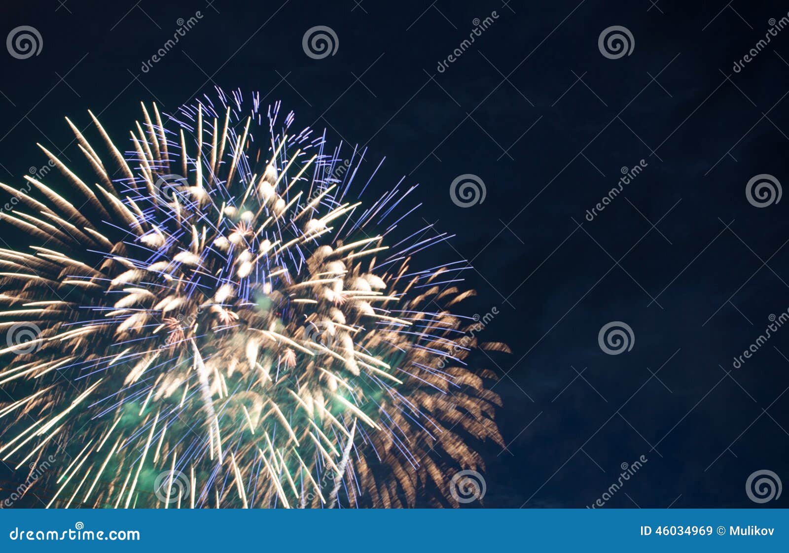 Colorful firework display stock image. Image of glowing - 46034969
