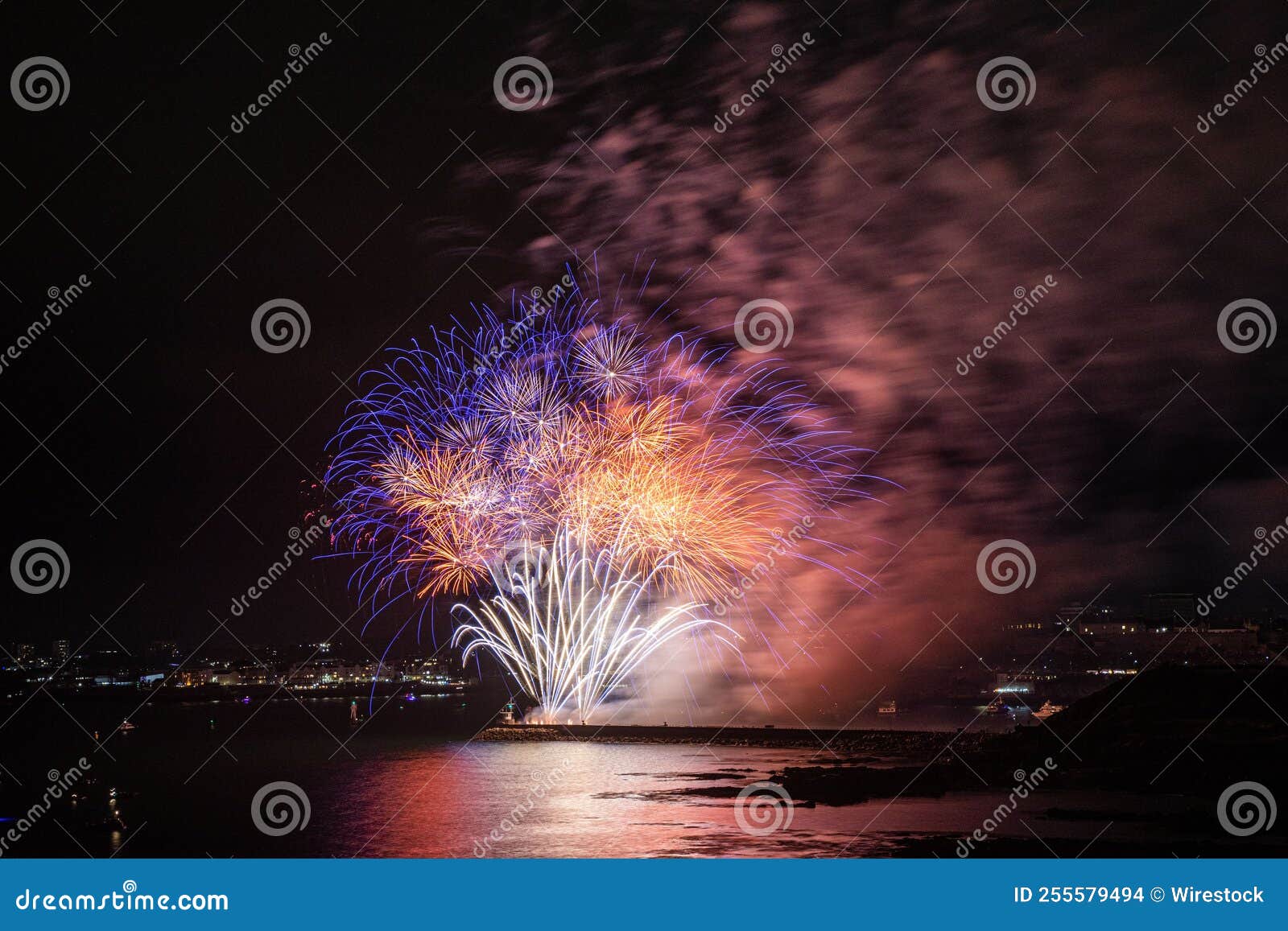 Colorful Firework Display from the 2021 British Firework Championships ...