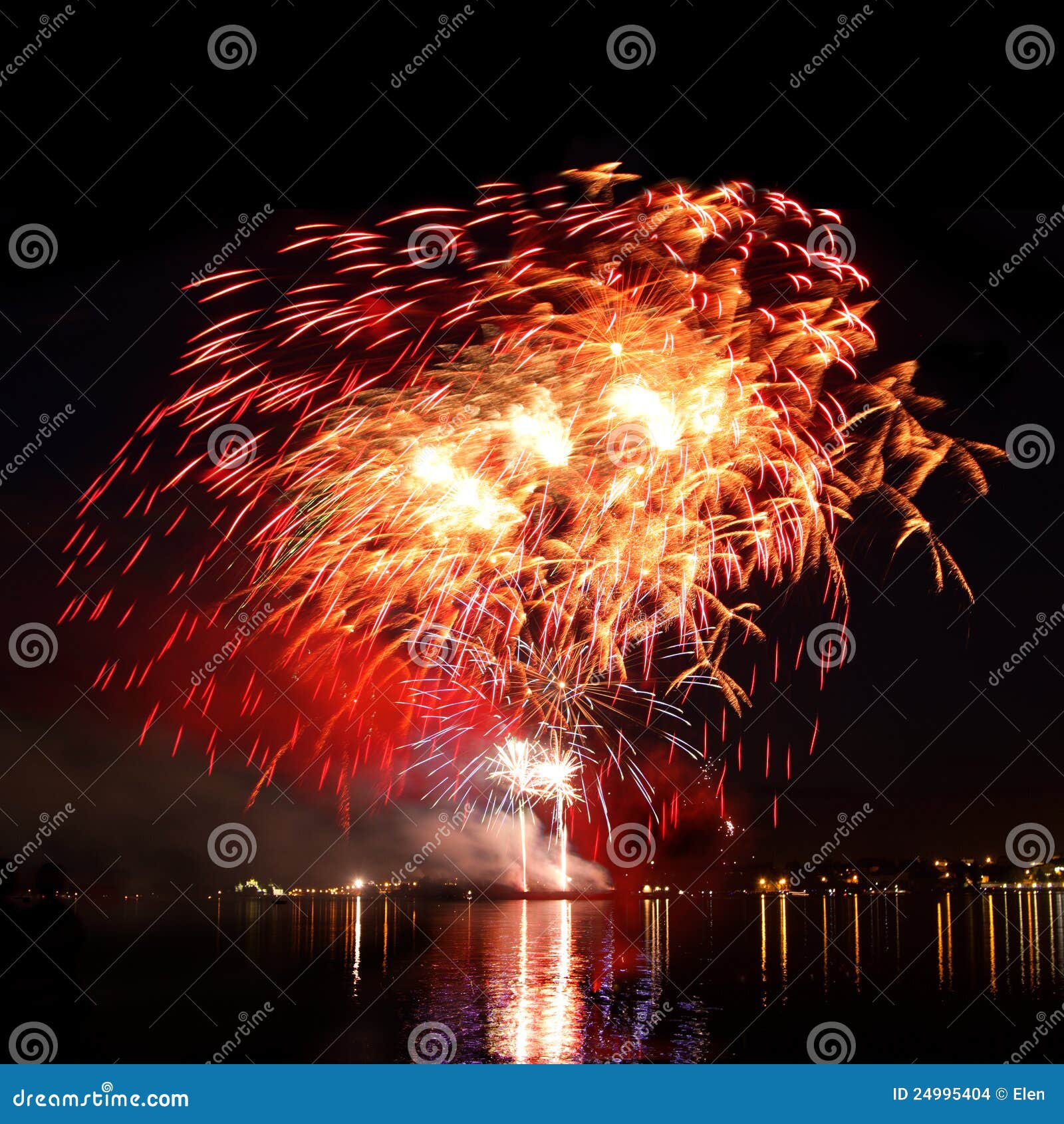 Fireworks in a night sky stock photo. Image of festival - 24995404