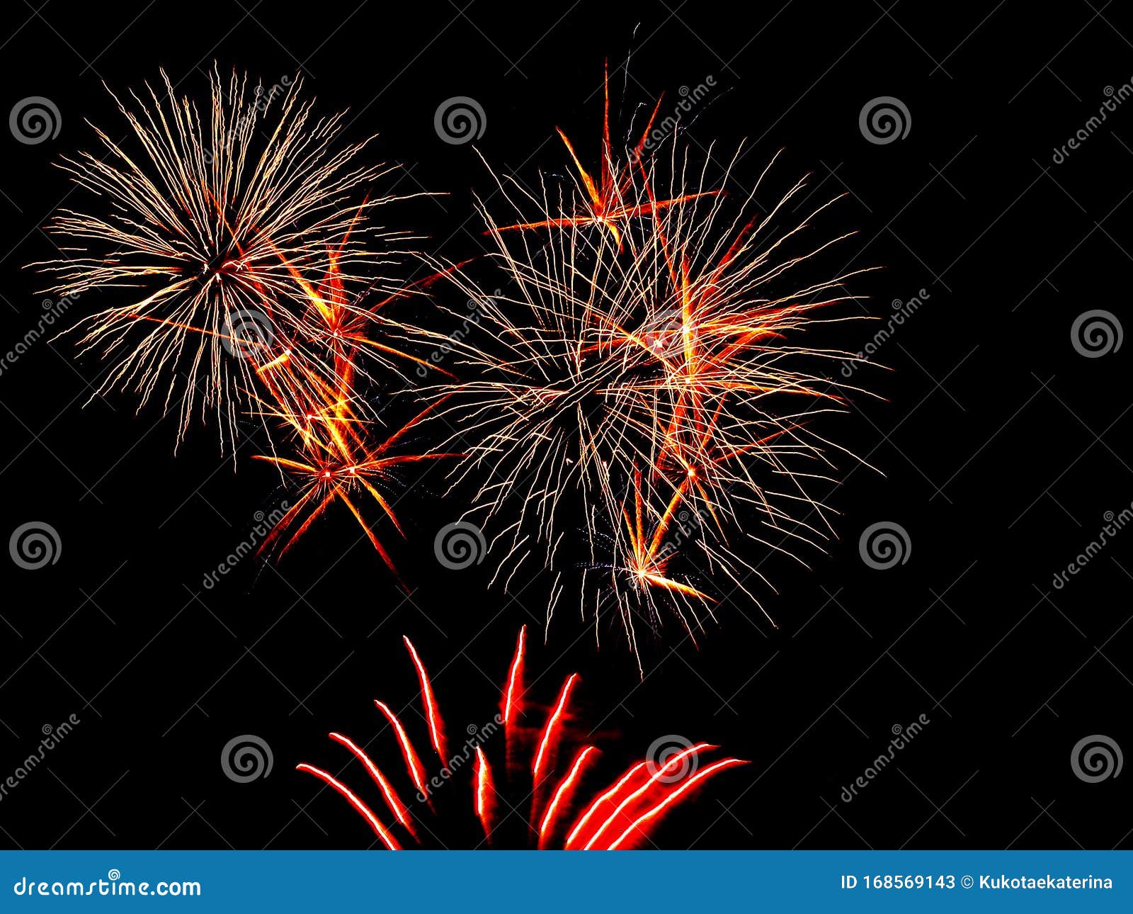 Colorful Firework in Night Sky Close Up Stock Image - Image of ...
