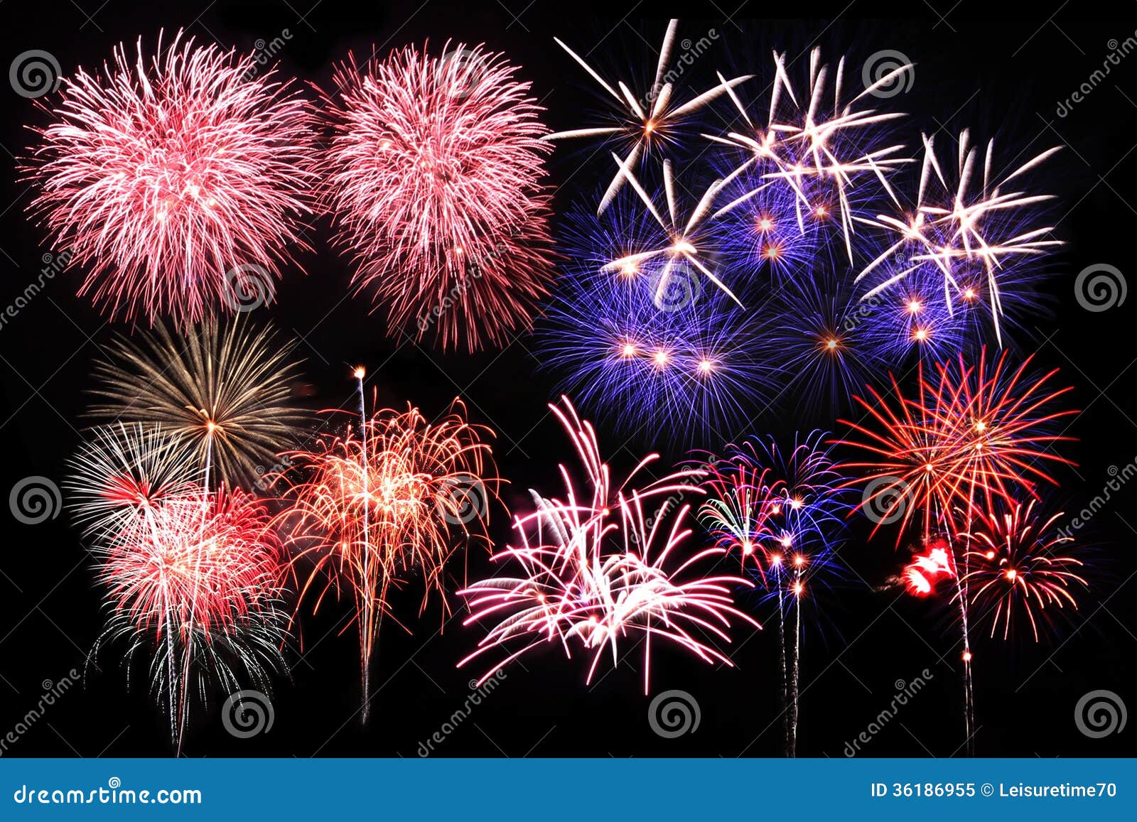Colorful firework stock image. Image of decoration, explosion - 36186955