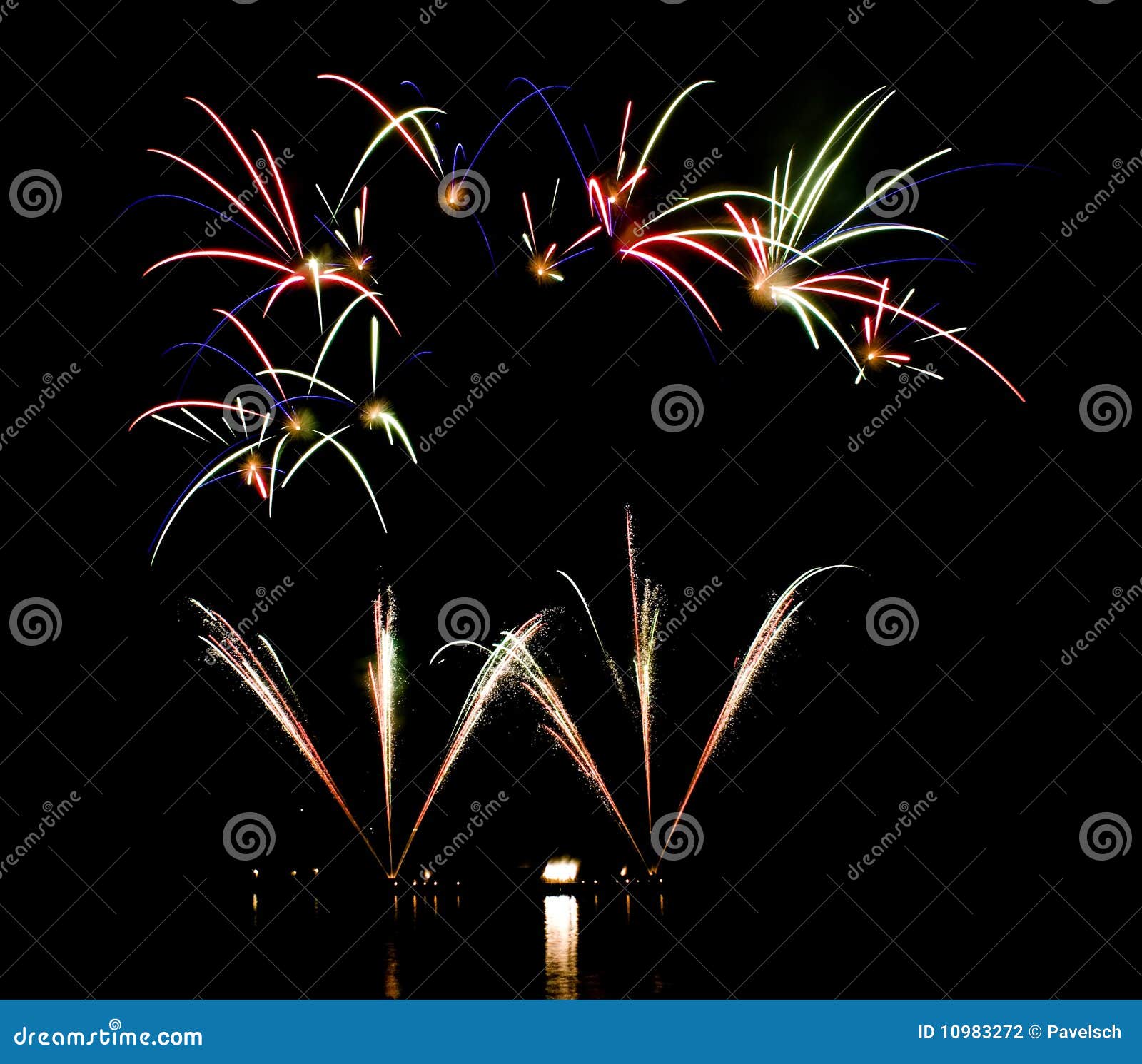 Colorful firework show stock photo. Image of fourth, achievement - 10983272