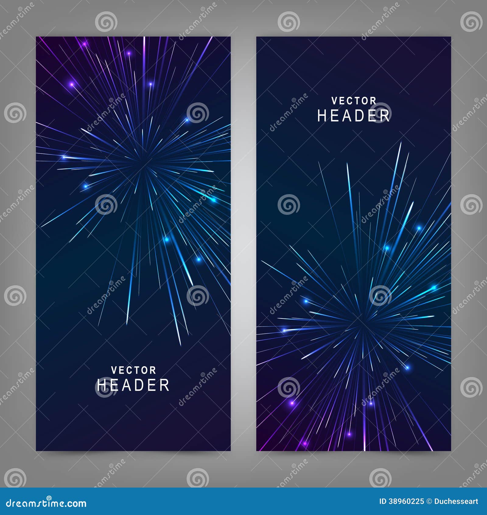 Colorful Firework. Website Header or Banner Set Stock Illustration ...
