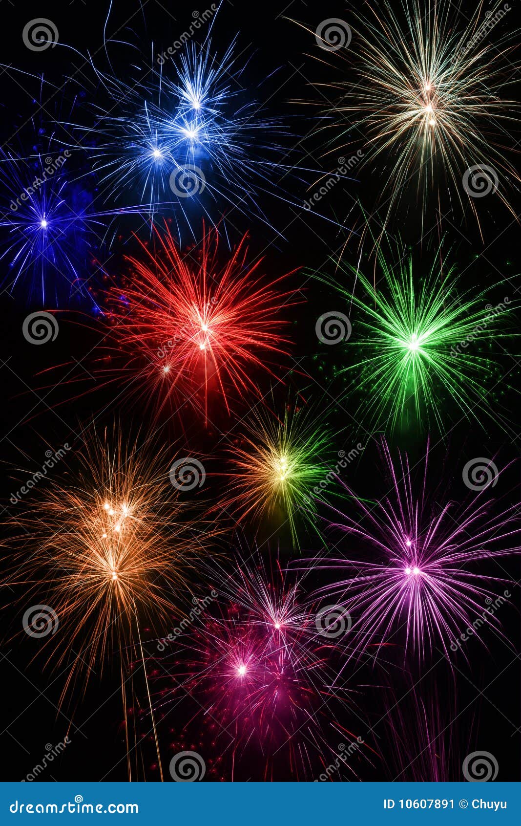 Colorful fireworks stock image. Image of rockets, festive - 10607891