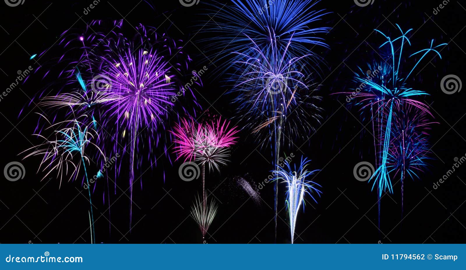 Colorful Fireworks stock photo. Image of fireballs, entertainment ...