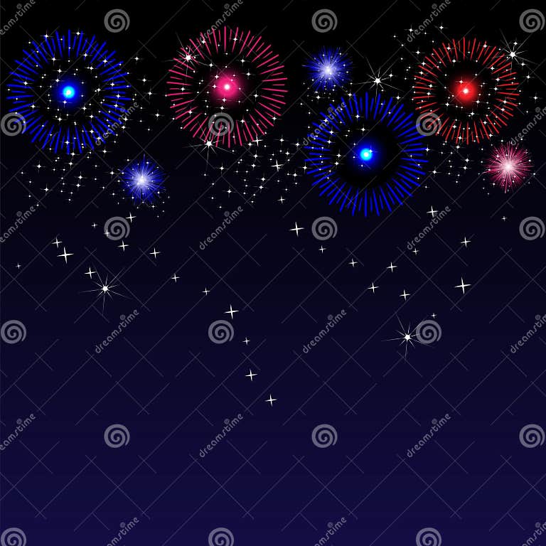 Colorful fireworks stock vector. Illustration of display - 13314028