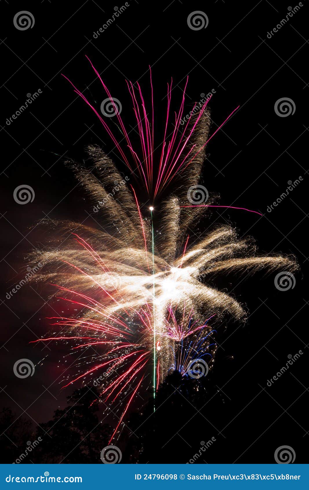Colorful fireworks stock photo. Image of star, event - 24796098