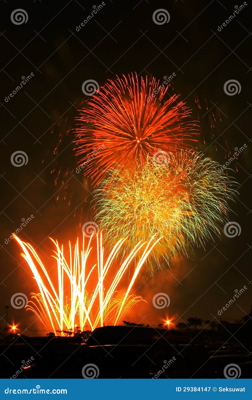 Colorful fireworks stock image. Image of isolated, abstract - 29384147