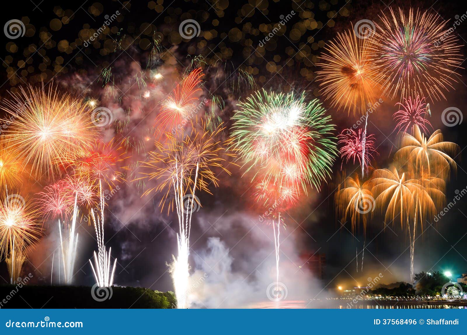 Colorful fireworks stock photo. Image of holiday, flash - 37568496