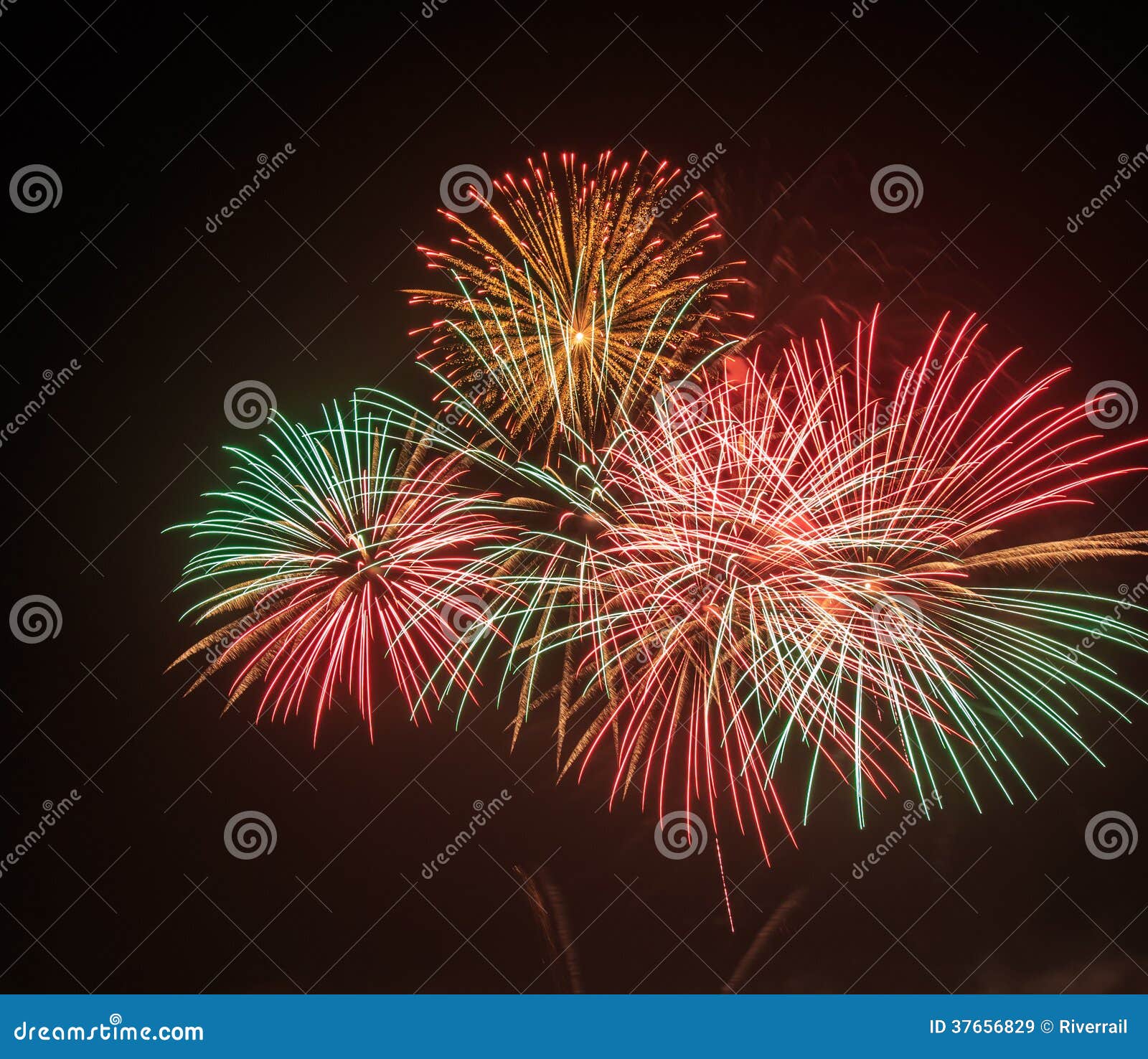 Colorful fireworks stock image. Image of bonfire, blue - 37656829