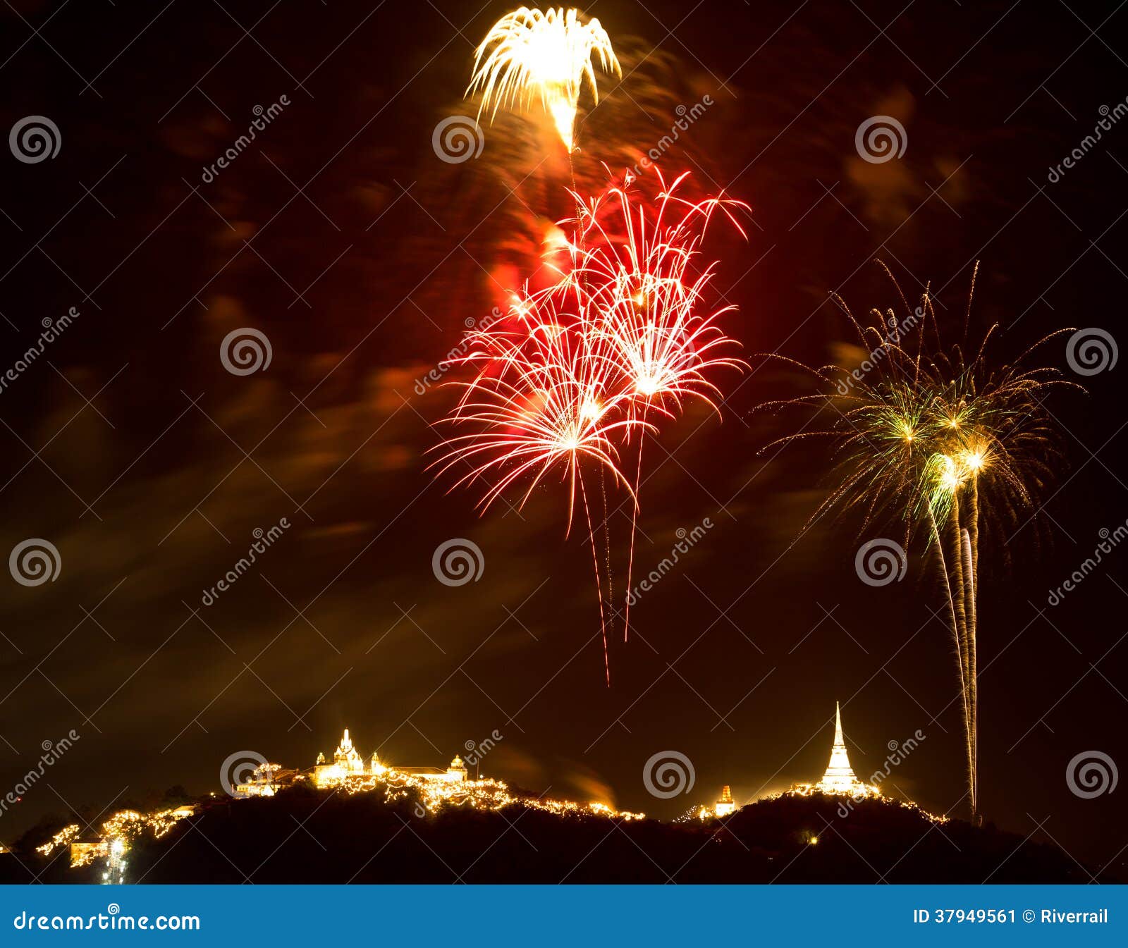 Colorful fireworks stock image. Image of explosion, cheerful - 37949561