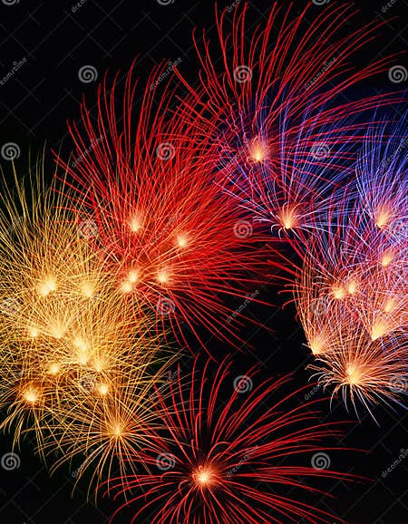 Colorful Fireworks stock photo. Image of rocket, sparks - 5846356