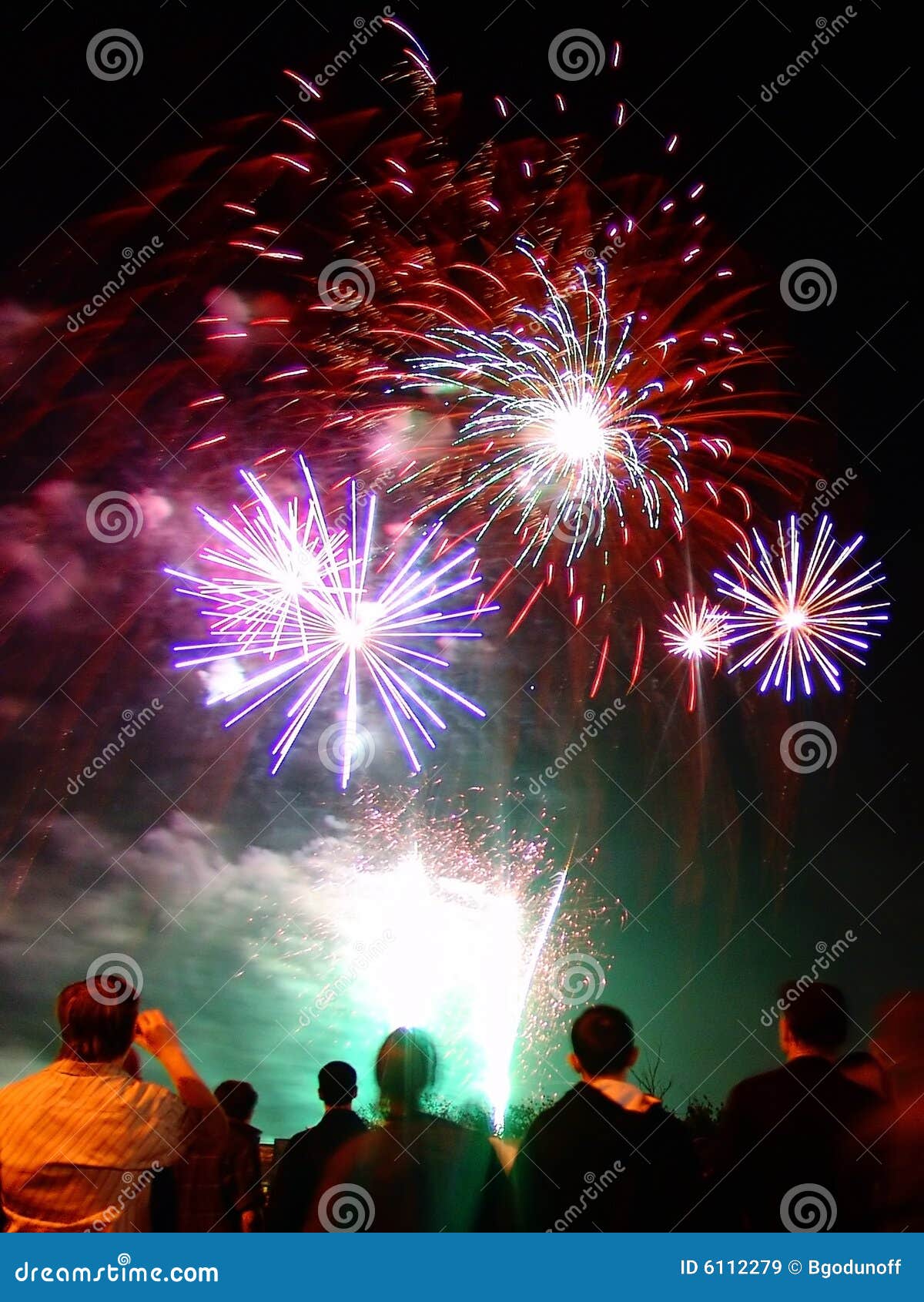 Colorful fireworks stock image. Image of bang, black, beautiful - 6112279