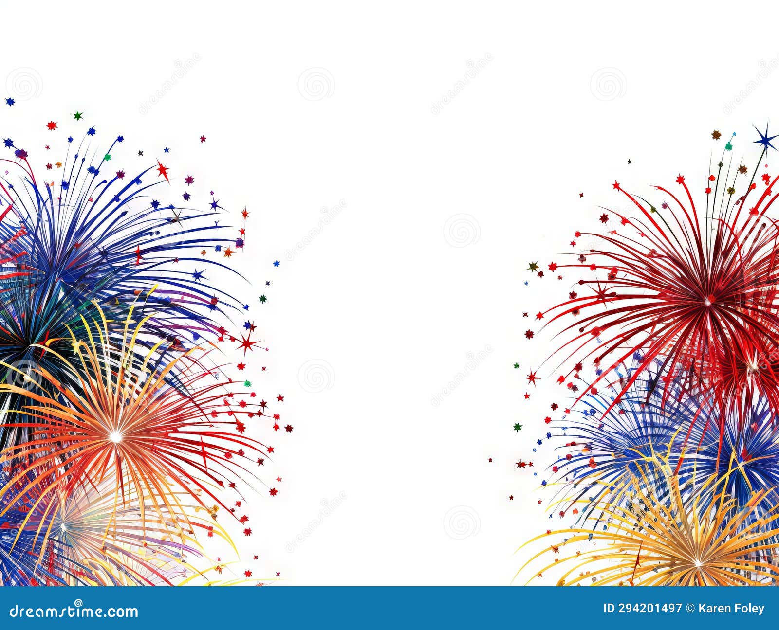 Colorful Fireworks Background Stock Illustration - Illustration of ...