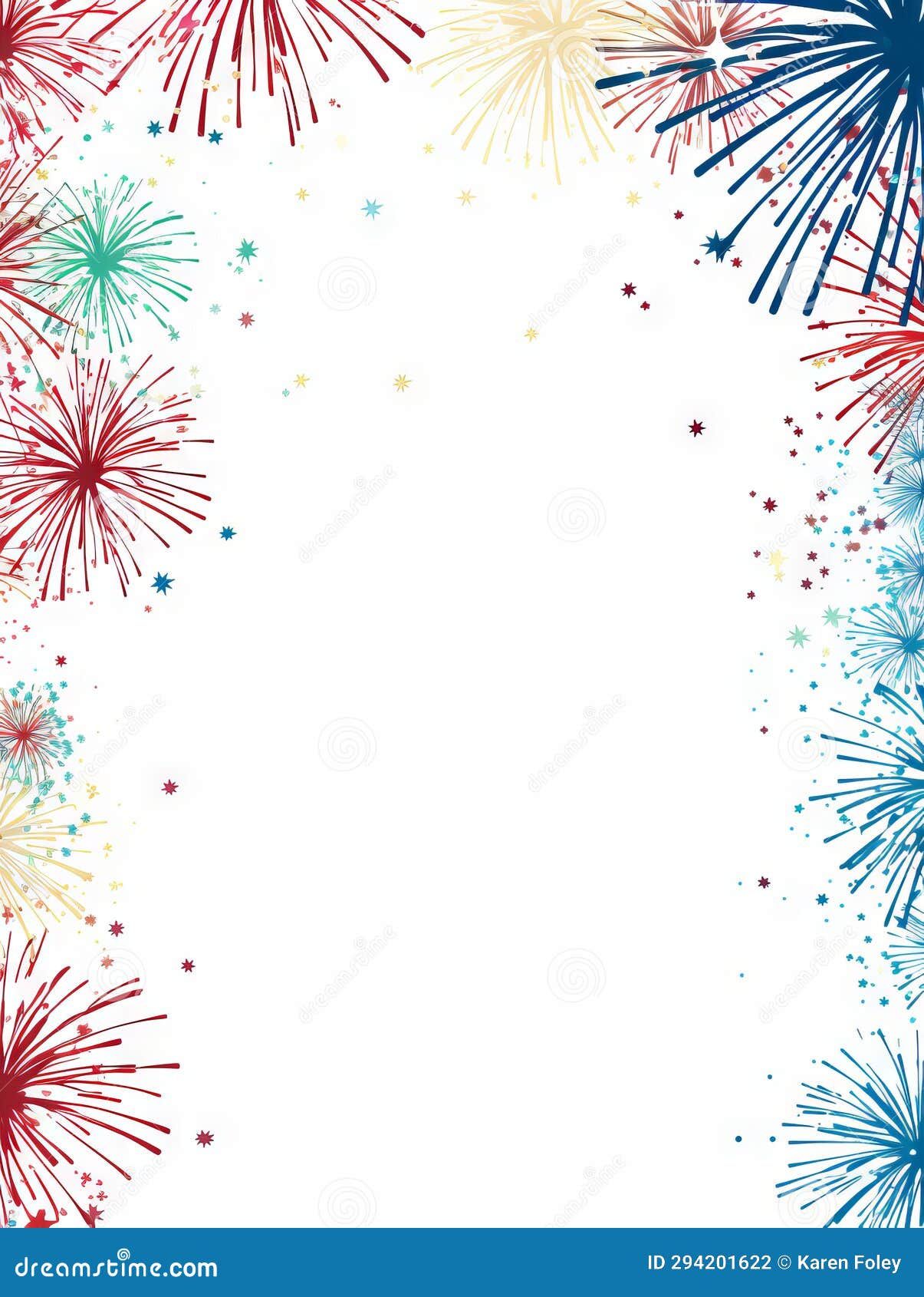 Colorful Fireworks Background Stock Illustration - Illustration of ...
