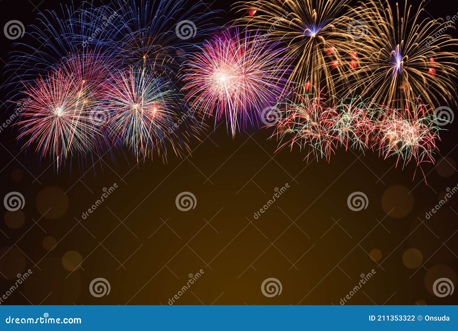 Colorful Fireworks Background Stock Photo - Image of purple, colorful ...