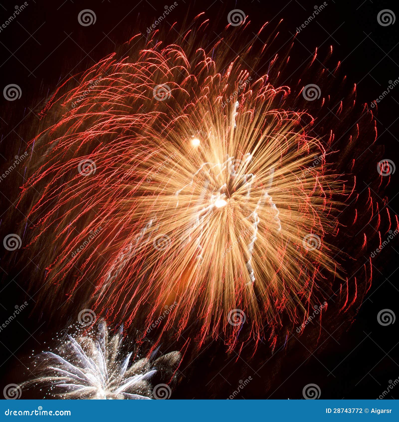 Colorful fireworks ball stock photo. Image of black, freedom - 28743772