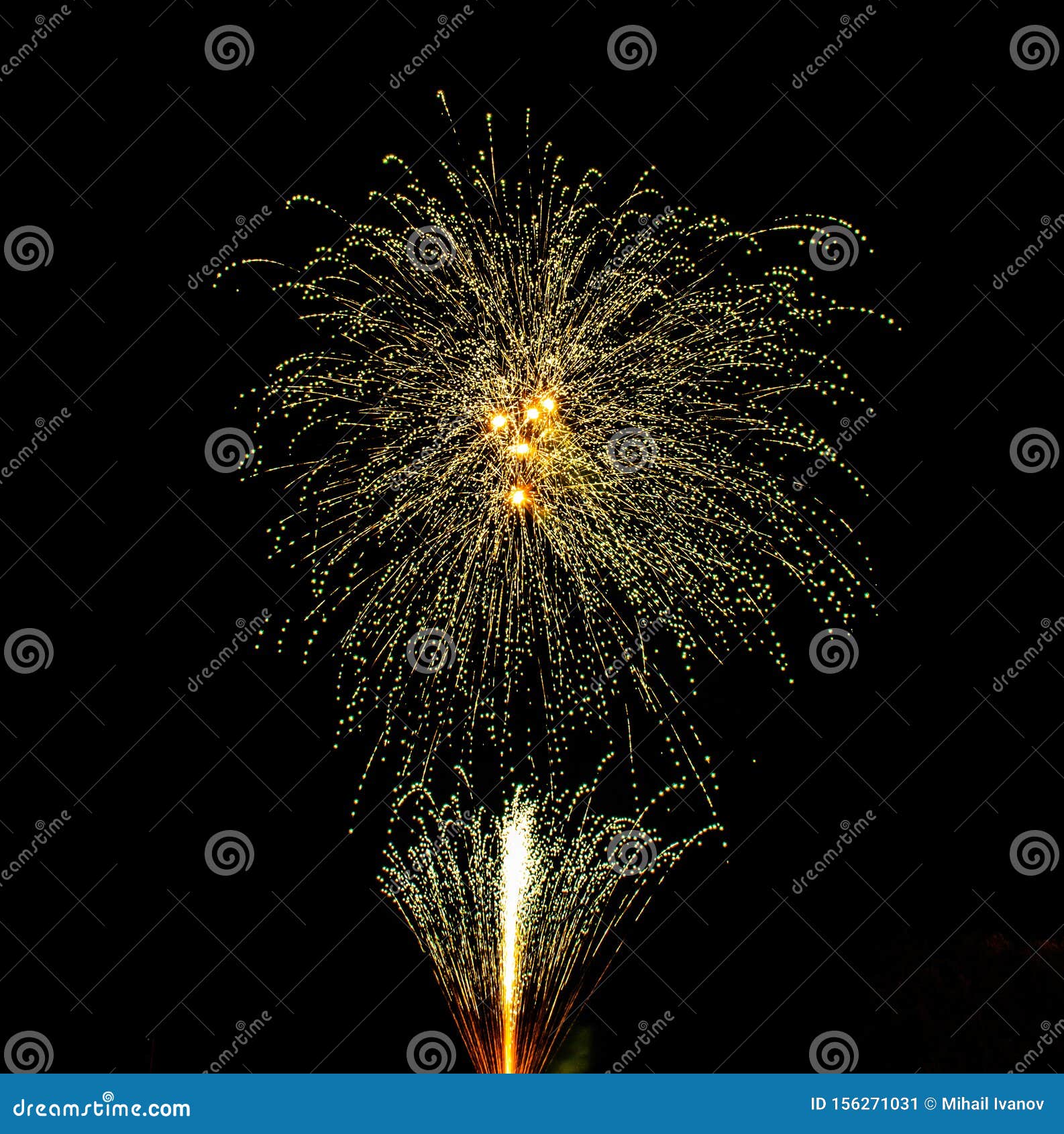 Colorful Fireworks on a Black Background Stock Image - Image of fire ...