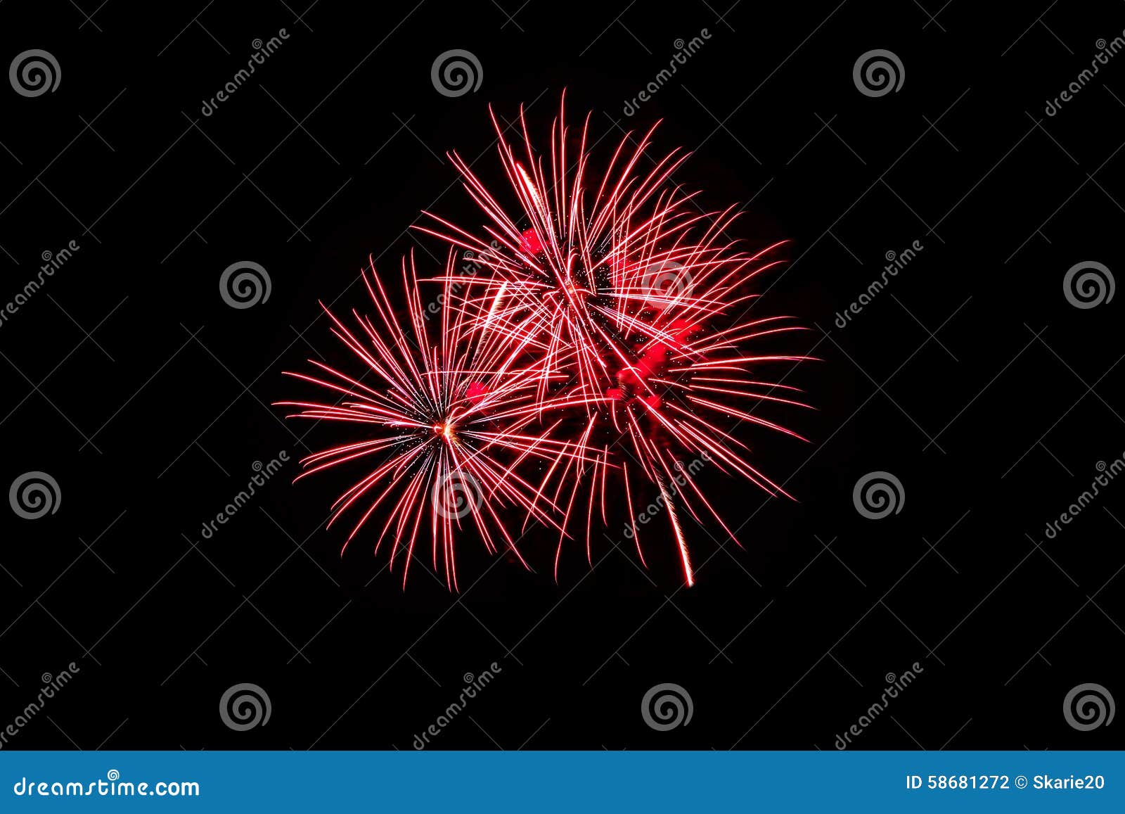 Colorful Fireworks on Black Background Stock Photo - Image of dark ...