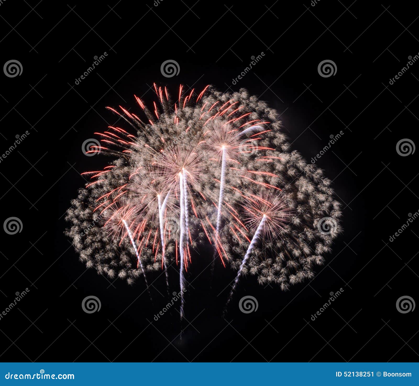 Colorful Fireworks in the Black Sky Stock Image - Image of light ...